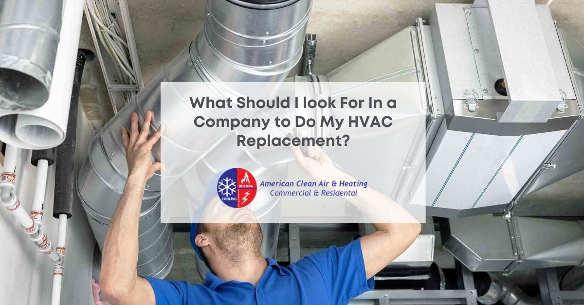 Your HVAC Replacement Needs Qualified Professionals.